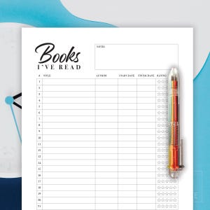 Printable Happy Planner Classic Books I've Read Book Tracker Book ...
