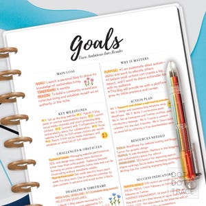 Printable Goal Planner & Success Tracker [happy Planner Classic] Break ...
