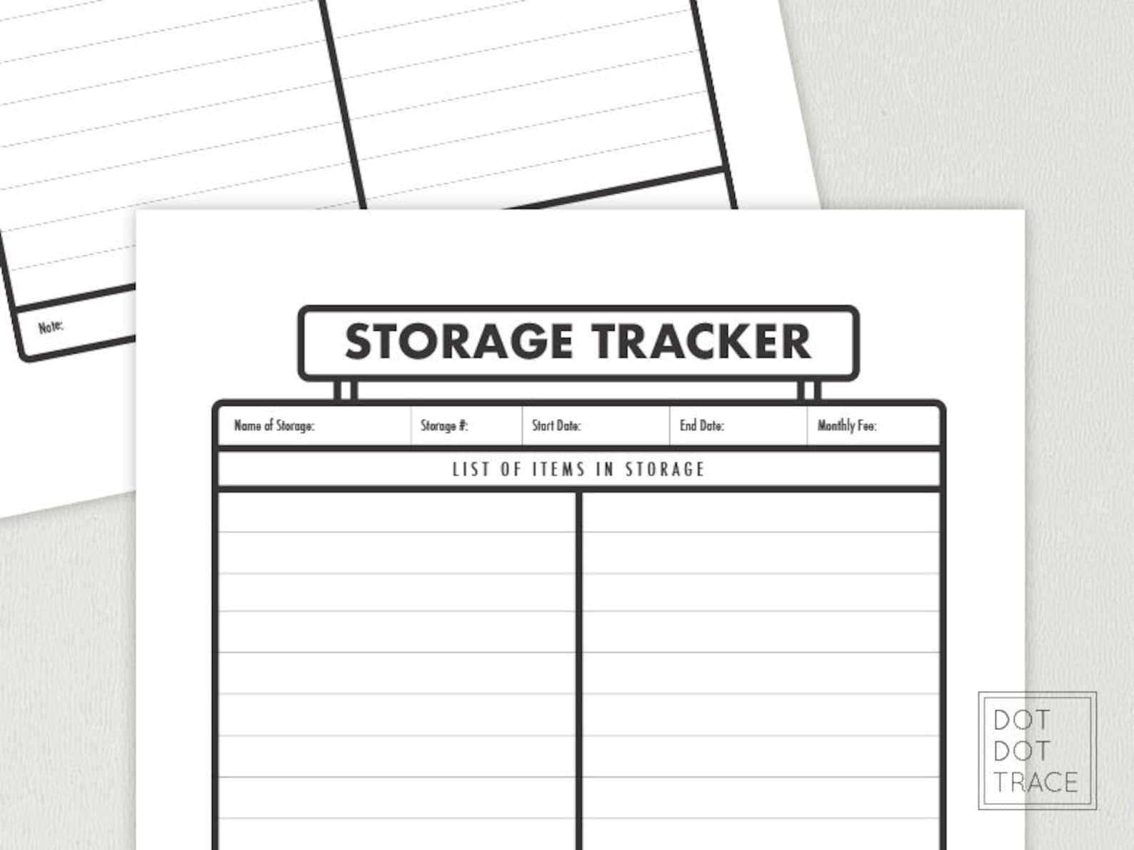 Printable Storage Tracker List Moving Tracker Storage Box List | Etsy
