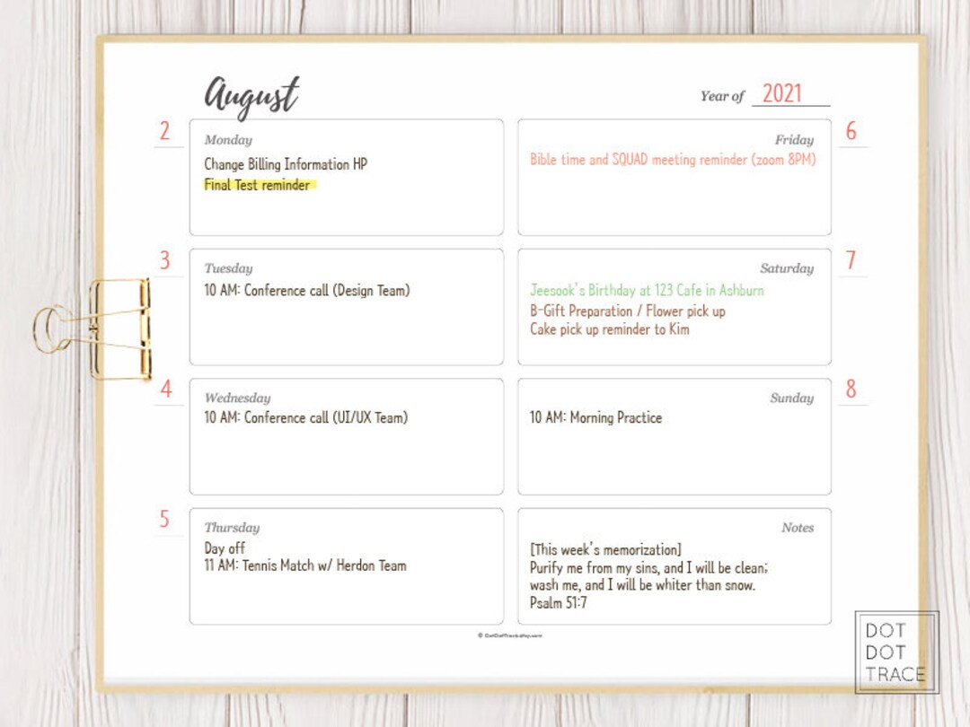 Printable Horizontal 12 Month Planner Monthly Planner Work Planner ...