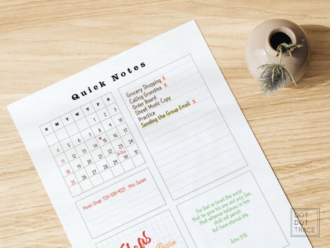 Printable Quick Notes Templates Essential Quick Notes Template - Etsy