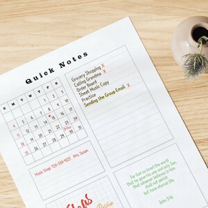 Printable Quick Notes Templates Essential Quick Notes Template on Your ...