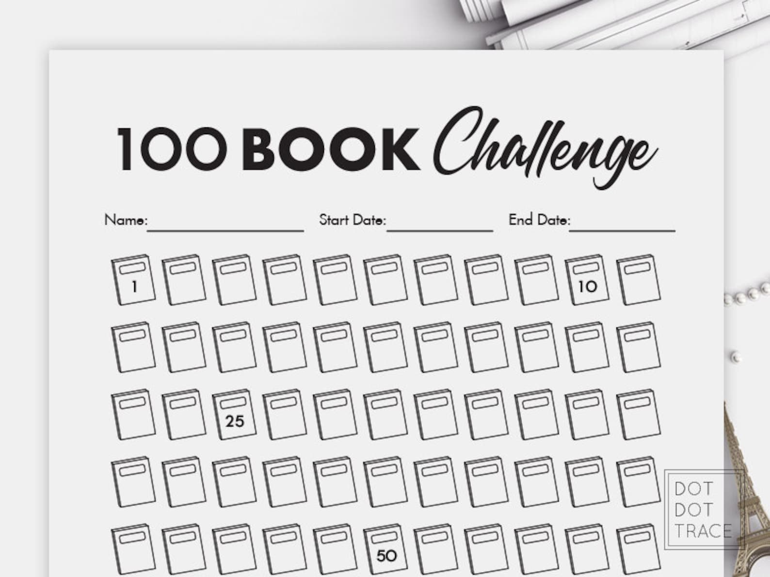 100 Book Challenge Reading Tracker for Kids (digital Download) - Etsy