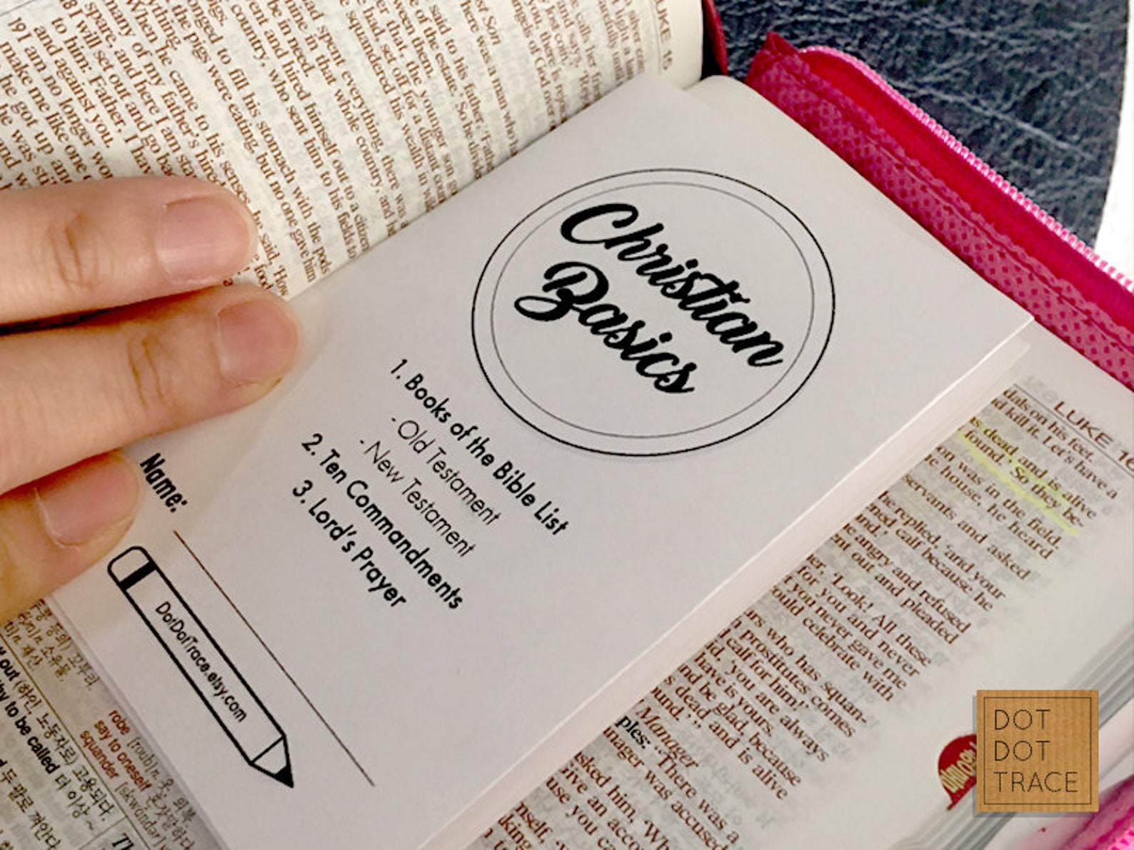 Christian Basics Mini-book: Bible List, Ten Commandments, Lord's Prayer ...