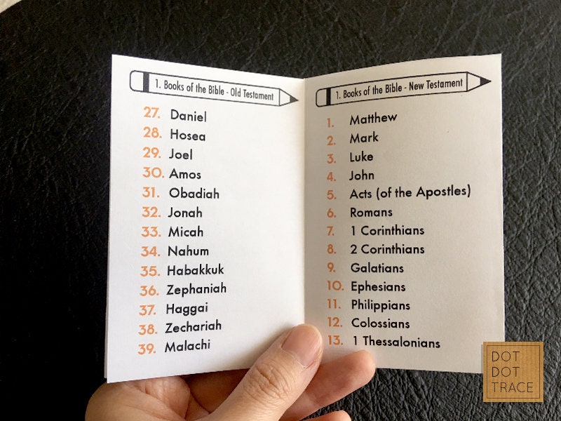 Portable Christian Basics 8 Page Mini-book Books of the Bible - Etsy