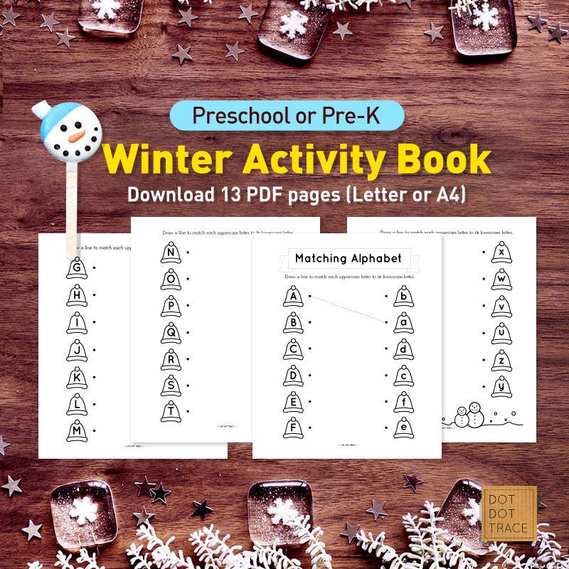 Printable Preschool or Pre-k Winter Activity Book Printable Worksheets ...