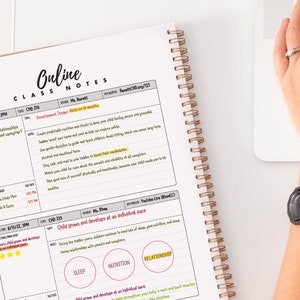 Printable Online Class Notes Lecture Notes Class Note Templates Study ...