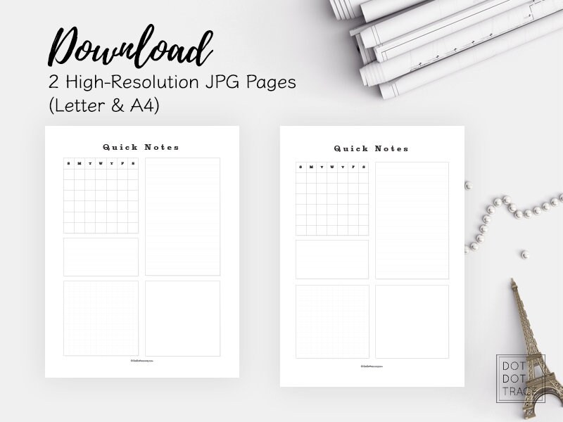 Printable Quick Notes Templates Essential Quick Notes Template - Etsy