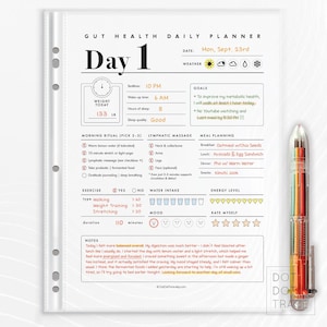 21-day Gut Health Planner: Wellness Journal & Digestive Tracker ...