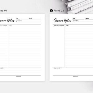 New_ Printable Sermon Notes Sermon Summary Note Christian Planner ...