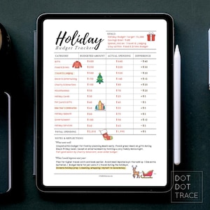 Printable Holiday Budget Tracker happy Planner Classic Christmas ...
