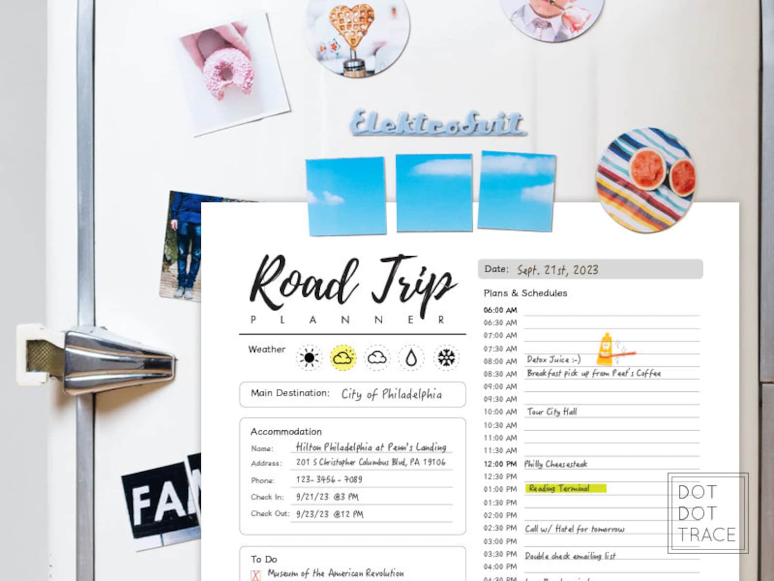 Printable Road Trip Planner Travel Planner 3 Min Intervals - Etsy