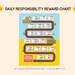 Daily Responsibility Reward Chart for Kids Kid's Routine Charts Kid's ...
