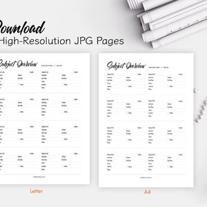 Printable Subject Overview Simple Ver. College Course Overview Semester ...