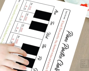 Printable Piano Practice Tracker - Etsy