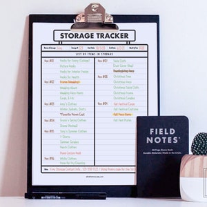 Printable Storage Tracker List Moving Tracker Storage Box List of Boxes ...