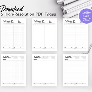 Printable Student Lab Notes Lab Notes Student Planner Printable ...