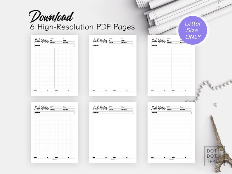 Printable Student Lab Notes Lab Notes Student Planner | Etsy