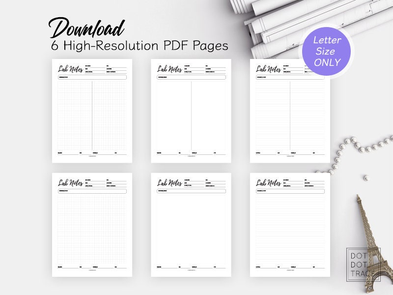 Printable Student Lab Notes Lab Notes Student Planner | Etsy