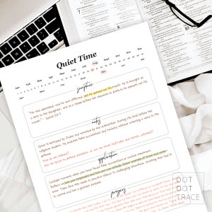 Printable Quiet Time Journal: Daily Devotionals & Scripture (PDF) - Etsy