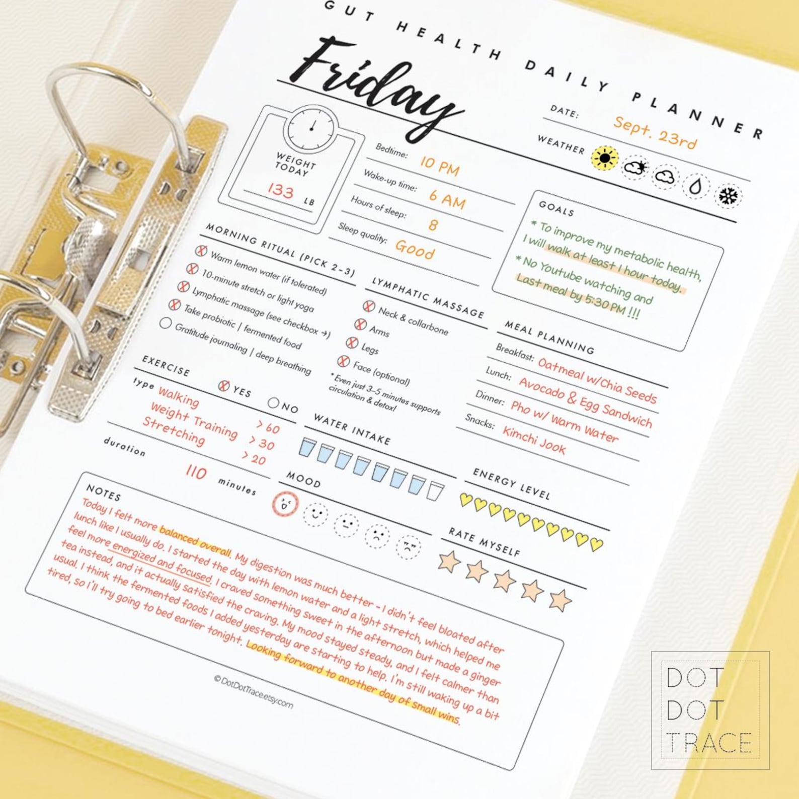 7-day Gut Health Planner: Printable Wellness Journal (PDF Download ...