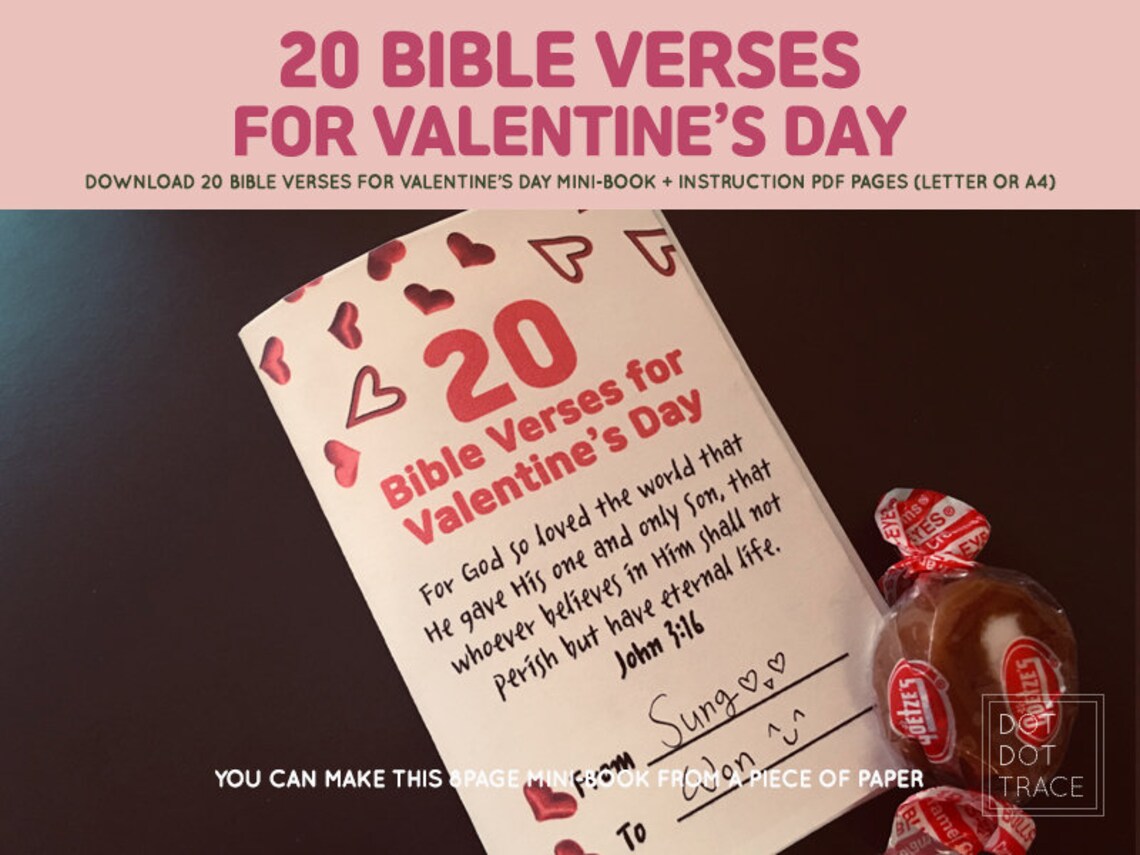 Portable 20 Bible Verses for Valentine's Day Mini-book | Etsy