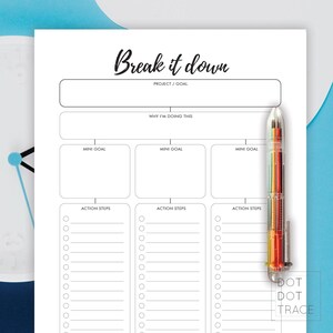 Printable Happy Planner Classic Break It Down Planner for Success ...