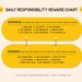 Daily Responsibility Reward Chart for Kids Kid's Routine Charts Kid's ...