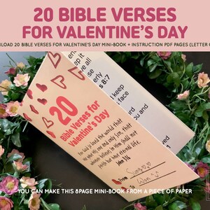 Portable 20 Bible Verses for Valentine's Day Mini-book Including ...