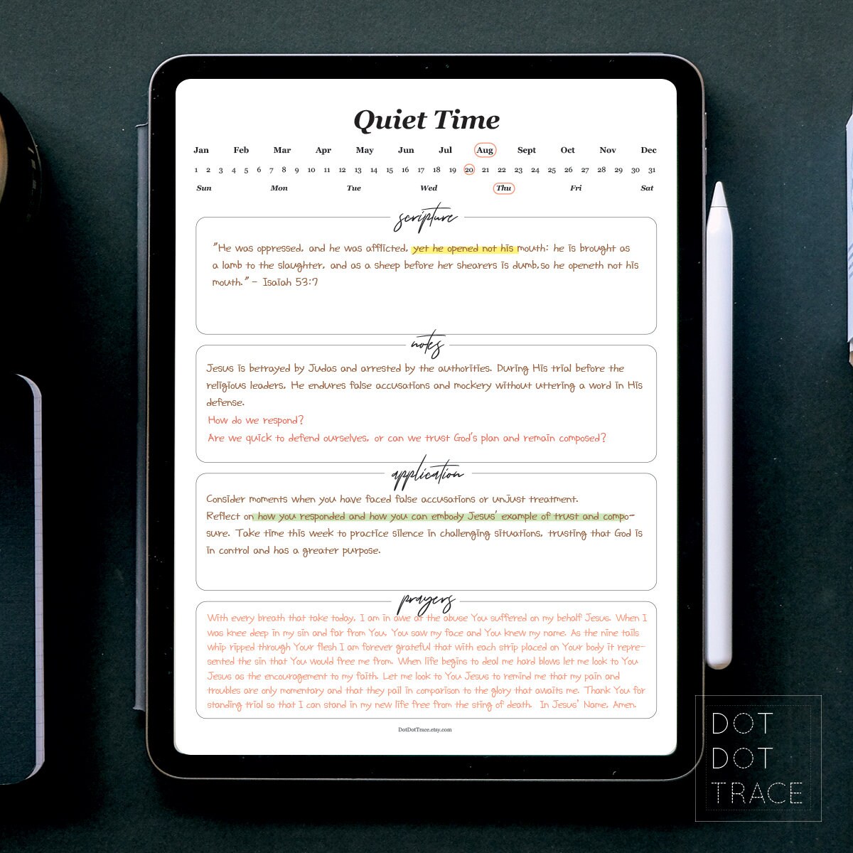 Printable Quiet Time Journal: Daily Devotionals & Scripture (PDF) - Etsy