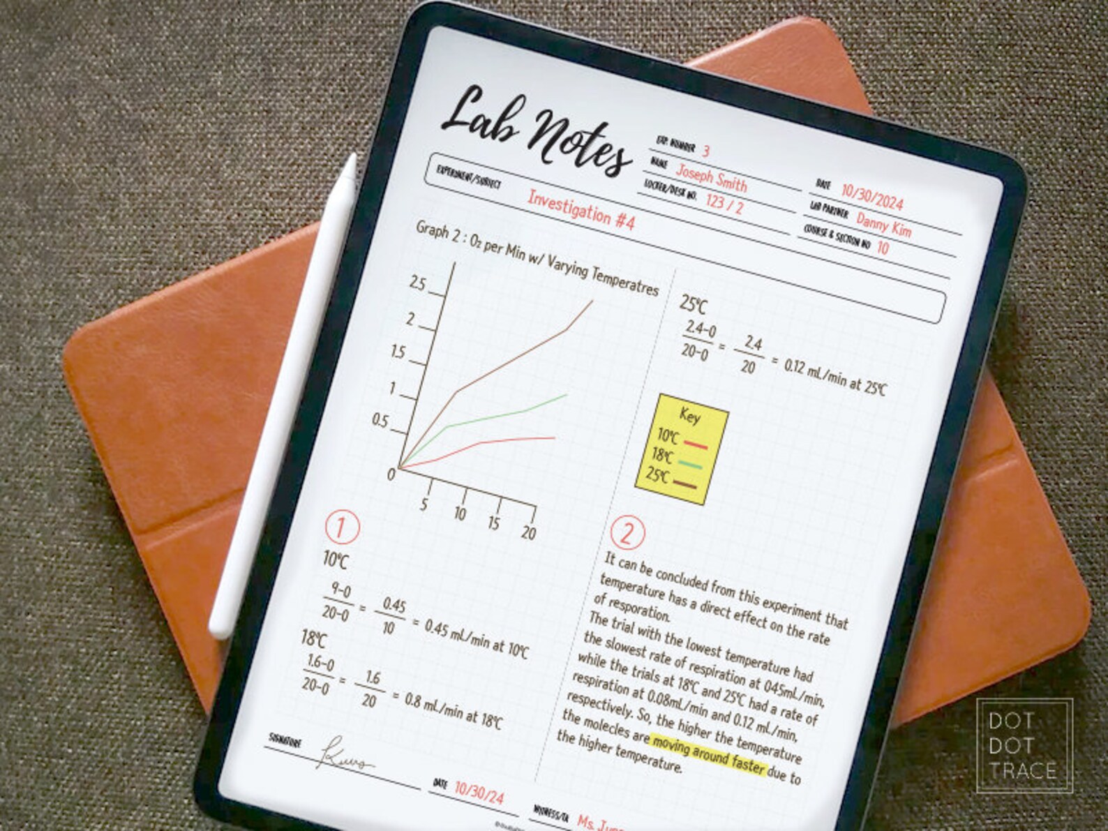 Printable Student Lab Notes Lab Notes Student Planner - Etsy