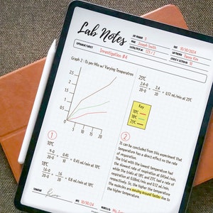 Printable Student Lab Notes Lab Notes Student Planner Printable ...