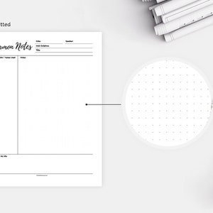 New_ Printable Sermon Notes Sermon Summary Note Christian Planner ...