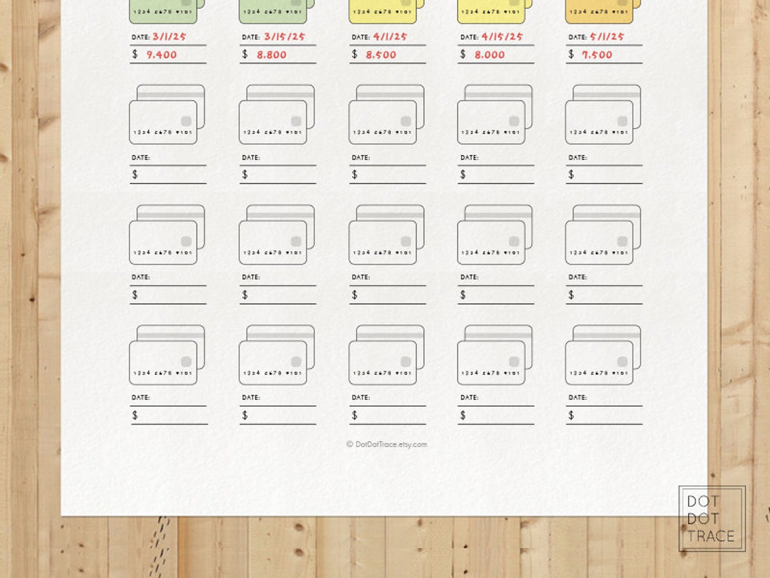 Printable Credit Card Debt Tracker Goodnotes Credit Card Debt | Etsy