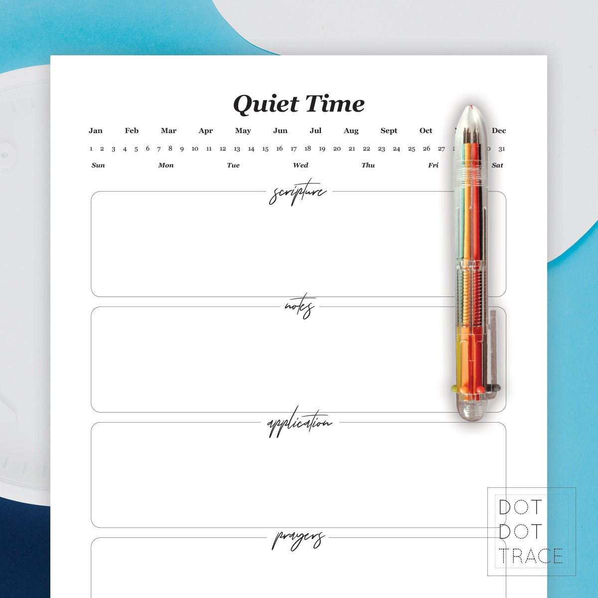 Printable Quiet Time Journal: Daily Devotionals & Scripture (PDF) - Etsy
