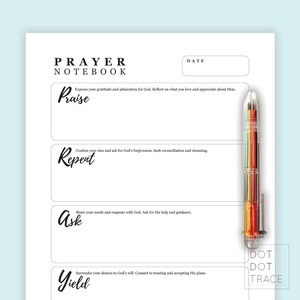 Printable Happy Planner Classic Prayer Notebook Guided Prayer Journal ...