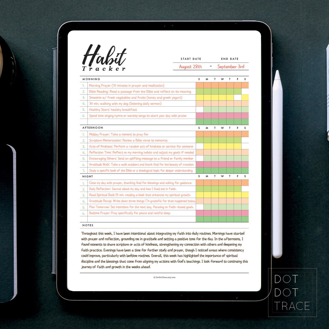 Printable 365 Habit Tracker Yearly Goal Planner Monthly Habit Log Daily ...