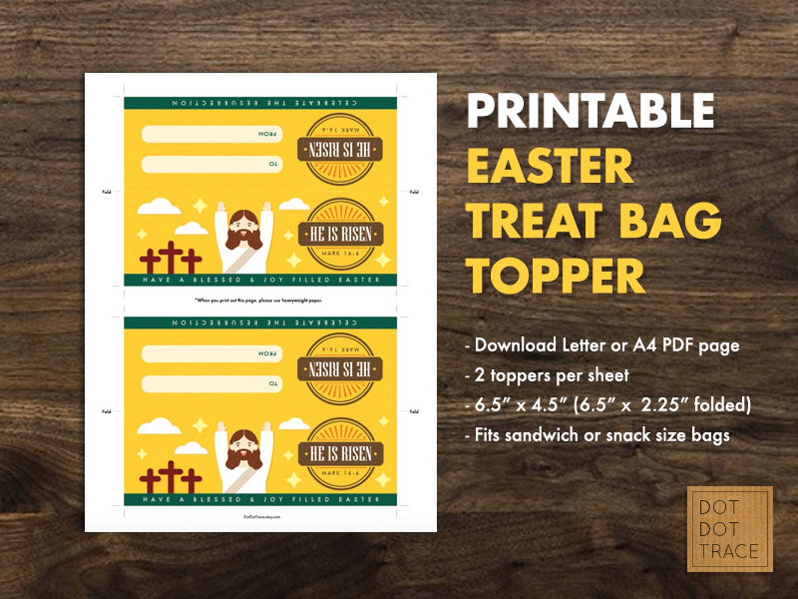 Printable Easter Treat Bag Toppers Easter Favor Bag Toppers - Etsy