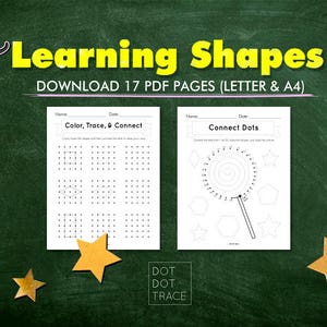 Printable Learning Shapes Kids Activity Book Shape Worksheets Shape ...