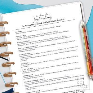Printable Happy Planner Classic Sized 5 Week Faithful Habit Tracker ...