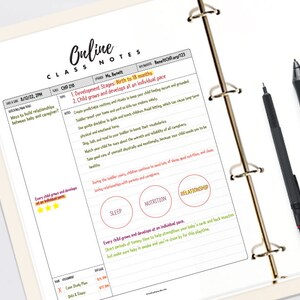 Printable 1page Online Class Notes Lecture Notes Class Note Templates ...
