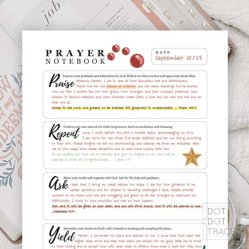 Printable Happy Planner Classic Prayer Notebook Guided Prayer Journal ...