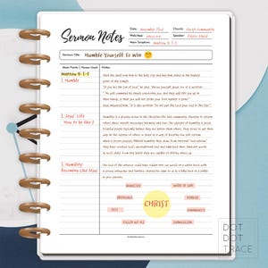 Printable 2-page Sermon Notes Printable With Reflection & Application ...