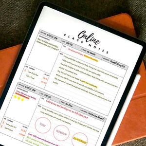 Printable Online Class Notes Lecture Notes Class Note Templates Study ...