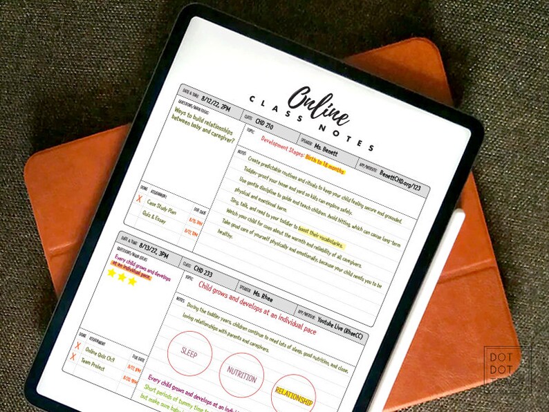 Printable Online Class Notes Lecture Notes Class Note - Etsy Ireland