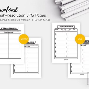 Printable Storage Tracker List Moving Tracker Storage Box List of Boxes ...