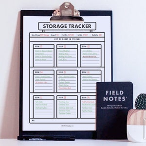 Printable Storage Box Tracker: Moving Inventory List (digital Download ...