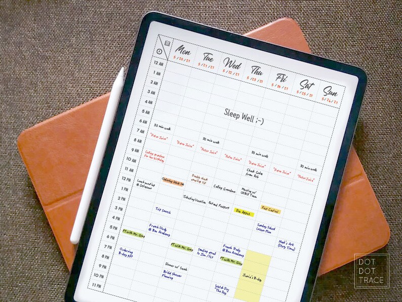 Monday Start Printable Weekly Scheduler Weekly Planner 7 Day Planner ...