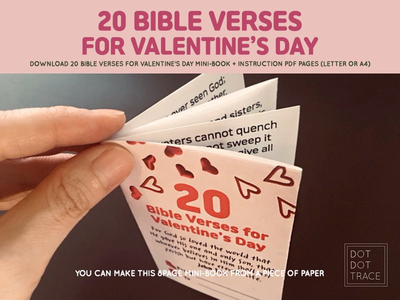 Portable 20 Bible Verses for Valentine's Day Mini-book - Etsy