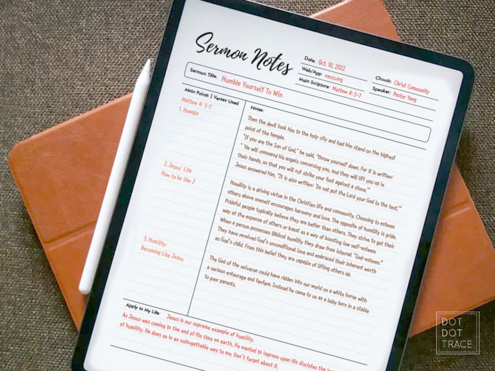 Printable Sermon Notes Template: Christian Planner (happy Planner Size ...